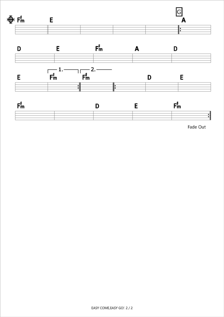 EASY COME,EASY GO! | B'z | コード進行さくら